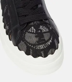 Chloé Lauren Lace Sneakers - Black