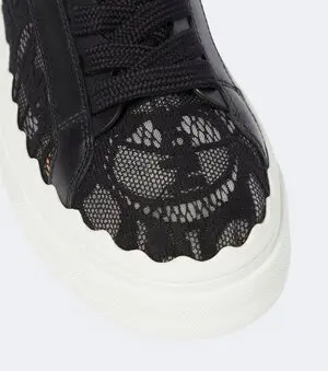 Chloé Lauren Lace Sneakers - Black