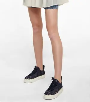 Chloé Lauren Lace Sneakers - Blue