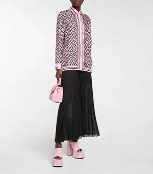 Versace Leather Platform Peep-toe Sandals - Pink