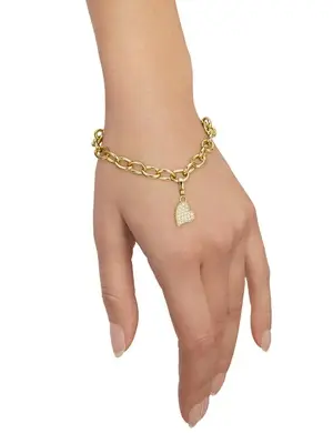 Roberto Coin Princess Charms 18k Yellow & Diamond Heart Charm
