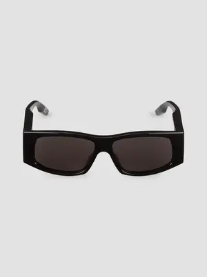 Balenciaga 56mm Rectangular Led Sunglasses - Black
