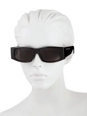 Balenciaga 56mm Rectangular Led Sunglasses