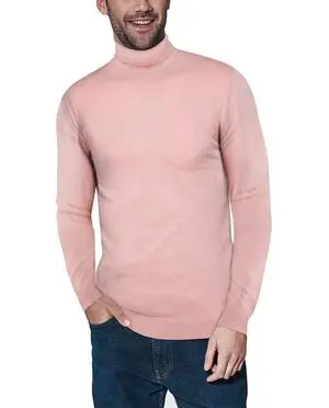 XRAY Men's Turtleneck Sweater In Light Pink - Light Pink