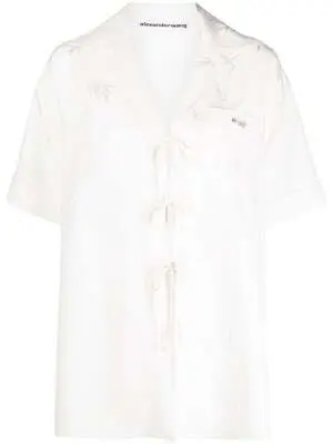 Alexander Wang Jacquard Pajama-style Shirt Snow White