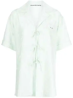 Alexander Wang Jacquard Pajama-style Shirt - Green
