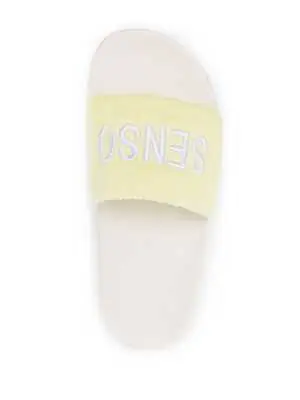 Senso Elly Logo-embroidered Slides - Yellow