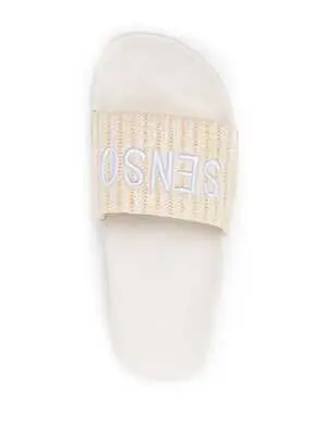 Senso Elly Ii Logo-embroidered Slides - Neutrals