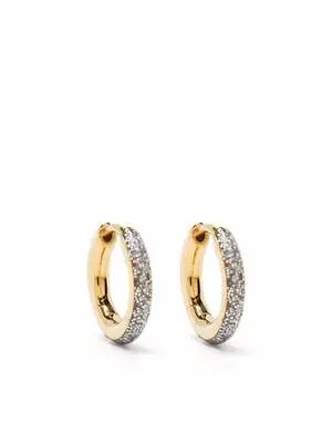 MARIA BLACK Kate Opal Glitter Hoop Earrings - Gold