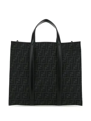 Fendi Ff-monogram Tote Bag - Black