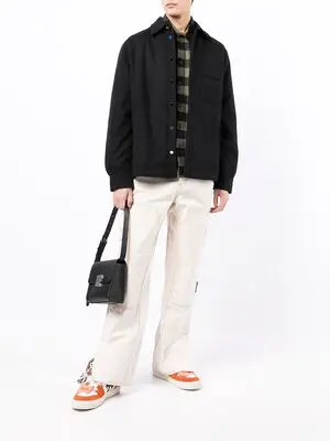 Off-White Long-sleeve Shirt Jacket - Black