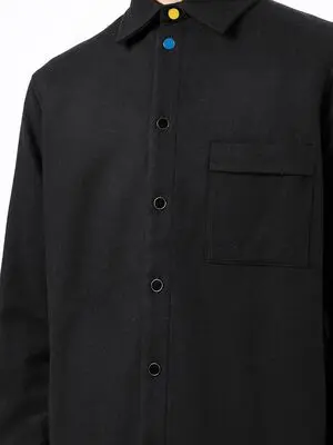 Off-White Long-sleeve Shirt Jacket - Black