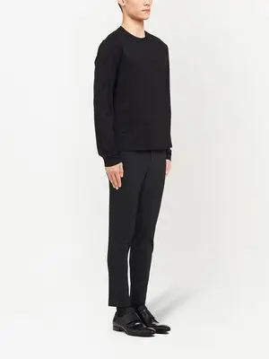 Prada Embroidered Logo Long-sleeve T-shirt