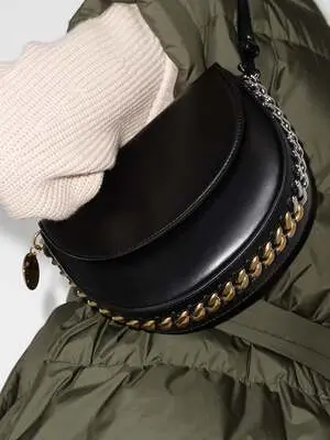 Stella McCartney Frayme Medium Shoulder Bag - Black
