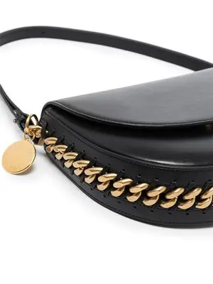 Stella McCartney Frayme Medium Shoulder Bag - Black