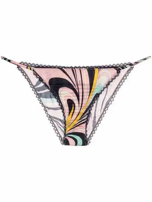 Emilio Pucci Onde-print Tanga Briefs - Pink