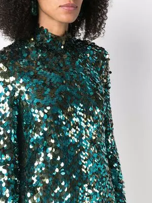 Emilio Pucci Sequinned Long-sleeve Minidress