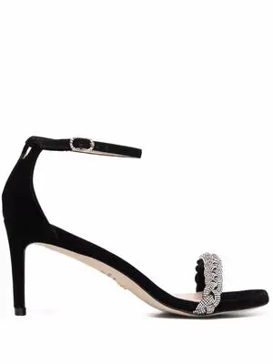 STUART WEITZMAN Embellished Ankle Strap Sandals