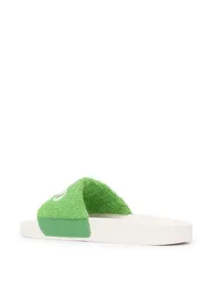 Senso Elly Logo-embroidered Slides - Green