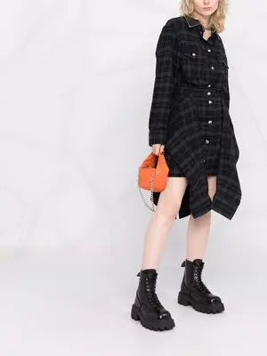 DIESEL® Janice Checked Shirt Dress