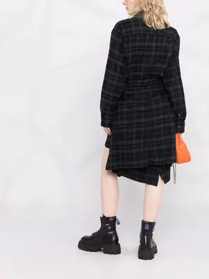 DIESEL® Janice Checked Shirt Dress