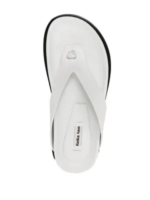 REIKE NEN Two-tone Leather Flip Flops