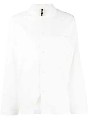 TEKLA Organic Cotton Pajama Top - White