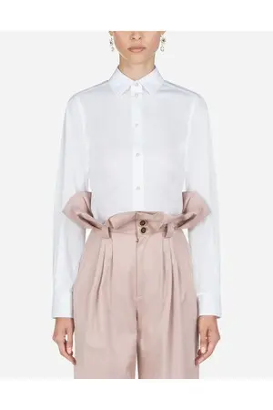 Dolce & Gabbana Stretch Poplin Shirt Natural