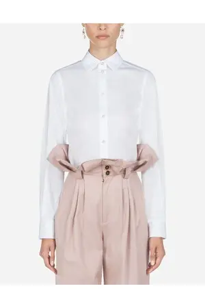 Dolce & Gabbana Stretch Poplin Shirt Neutral / White