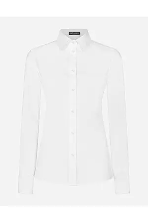 Dolce & Gabbana Stretch Poplin Shirt White