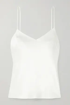 Galvan Satin Camisole - White
