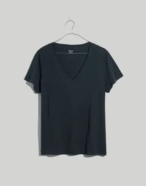 Madewell Whisper Cotton V-neck Tee - Dark Palm