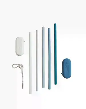 Madewell GIR Five-Pack Silicone Standard Straw Set White Multi