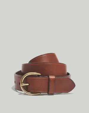 Madewell Medium Perfect Leather Belt - Pecan