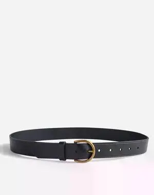 Madewell Medium Perfect Leather Belt - True Black