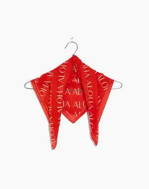 Madewell Organic Cotton Bandana Brilliant Tangerine Multi