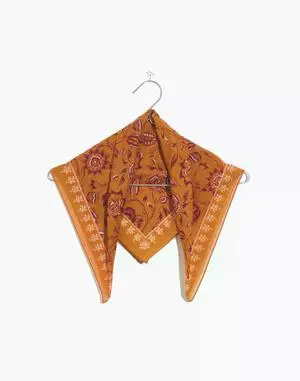 Madewell Organic Cotton Bandana Burnished Caramel Multi
