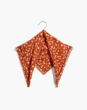 Madewell Organic Cotton Bandana Daisy Print Afterglow Red