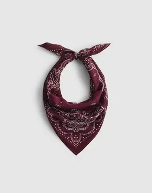 Madewell Organic Cotton Bandana - Dark Pomegranate
