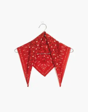 Madewell Organic Cotton Bandana Enamel Red Multi