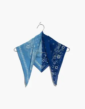 Madewell Organic Cotton Bandana Glacier Blue Multi
