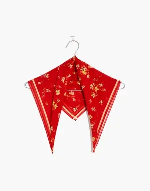 Madewell Organic Cotton Bandana Lola Floral Bright Ember