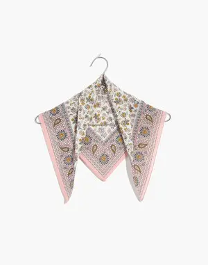 Madewell Organic Cotton Bandana Sheer Pink Multi