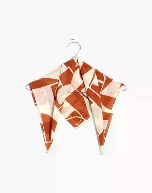 Madewell Organic Cotton Bandana Spring Geo Burnt Clay
