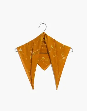 Madewell Organic Cotton Bandana Tonal Botanical Rich Amber
