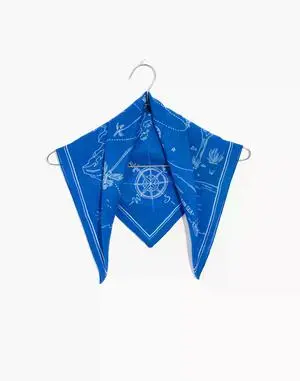 Madewell Organic Cotton Bandana Villa Blue