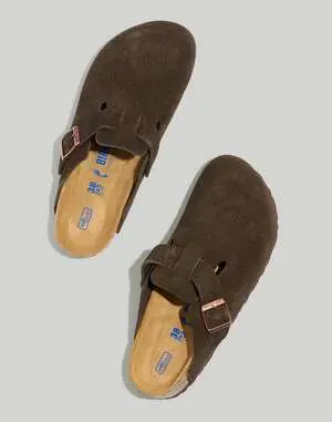 Madewell Birkenstock® Boston Suede Clogs - Mocha