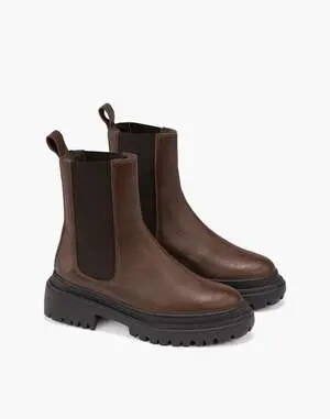 Madewell Maguire Shearling-lined Leather Cortina Chelsea Boots