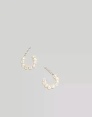 Madewell Huggie Hoop Earrings - Freshwater Pearl