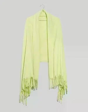 Madewell Sourced Oversized Scarf - Limelight